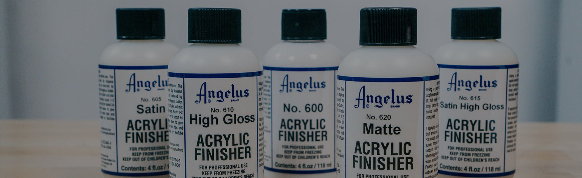 Acrylic Finishers: Matte, Satin, Gloss & Normal · Angelus Direct