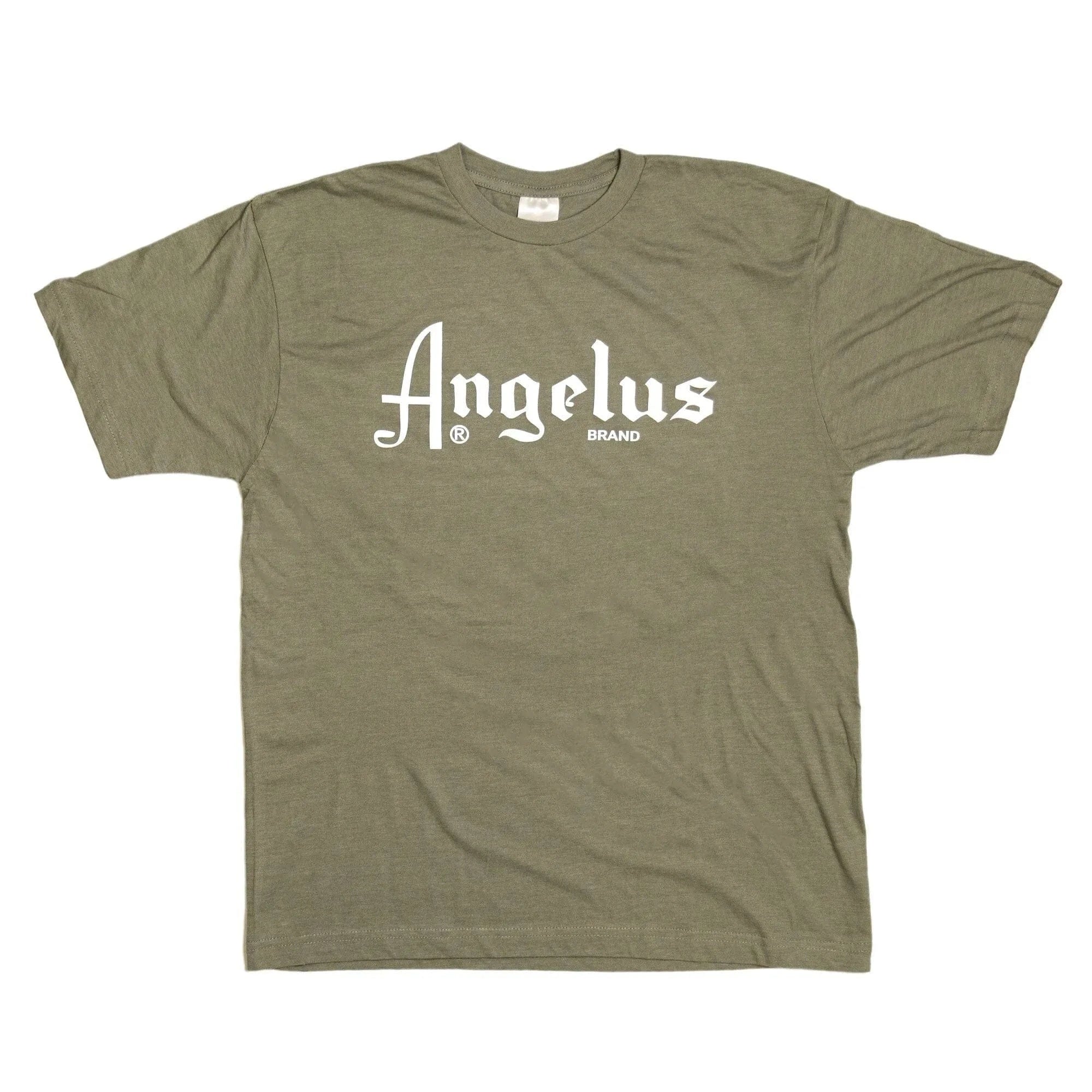 Angelus White Logo T-Shirt - Heather Green/Grey · Angelus Direct